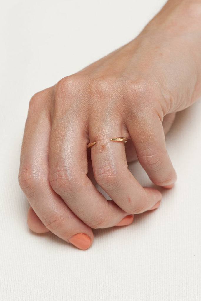 Torc Ring - Milgrain | 14k gold stacking + wedding rings | ATTIC | ATTIC