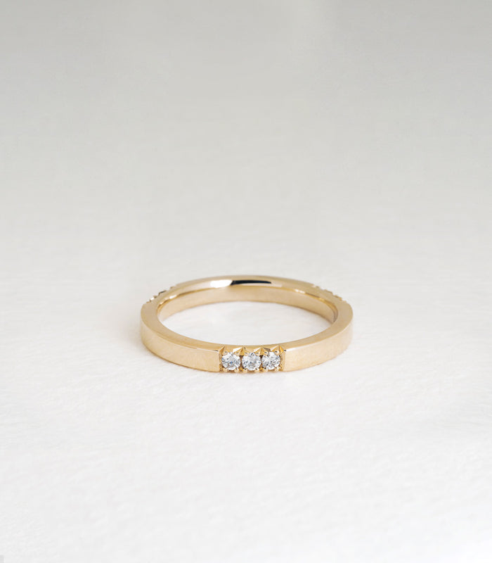 Cloud 9 Ring | 14k gold diamond band | ATTIC – ATTIC